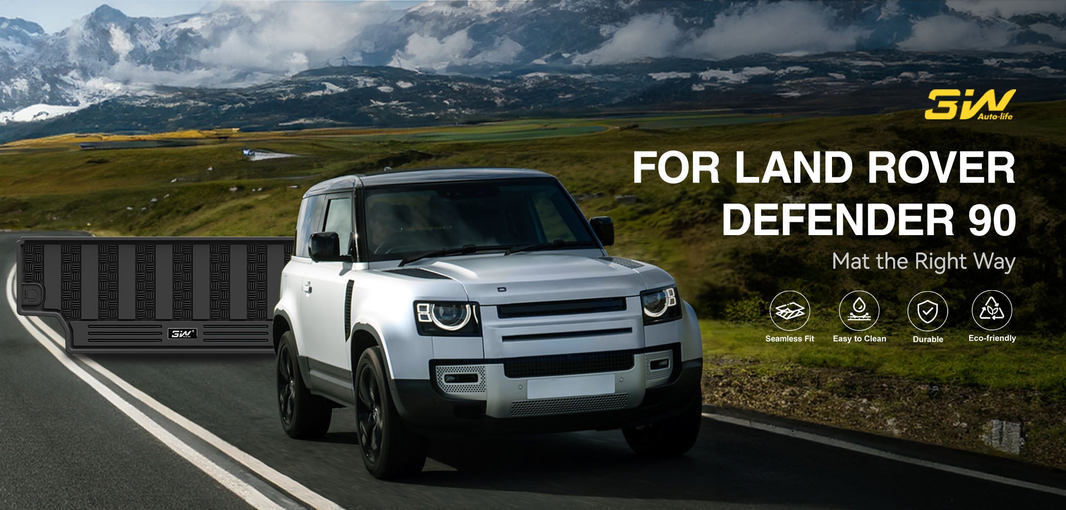 3W Custom All Weather Boot Liner for Land Rover Defender 90 2020-2025