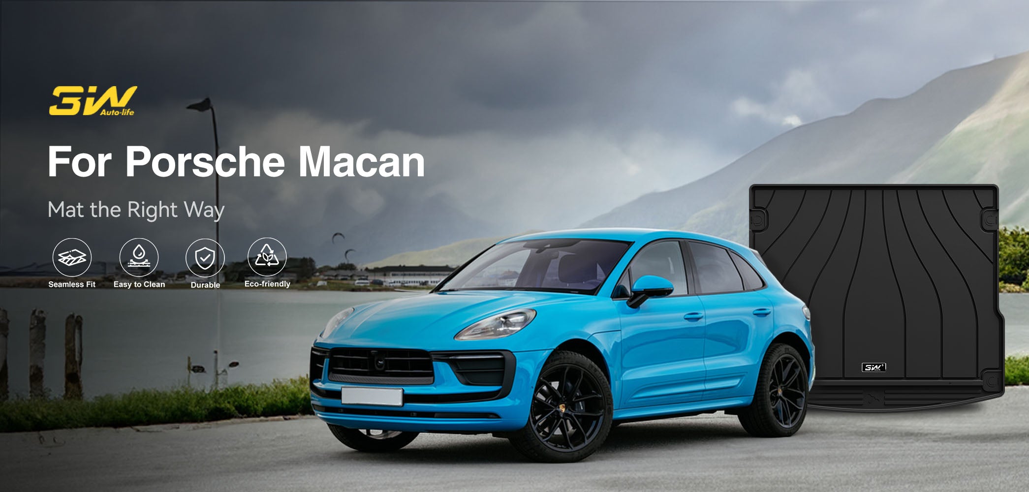 3W Custom All Weather Boot Liner for Porsche Macan 2014-2025